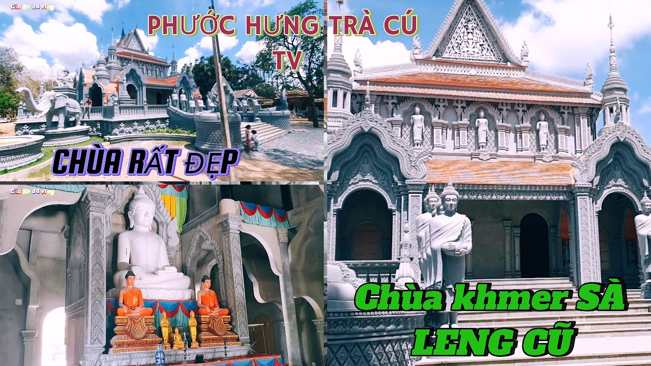 Cảnh Đẹp Chùa Khmer SÀ LENG CŨ Trà Cú - Trà Vinh #cầukè84vlog - YouTube