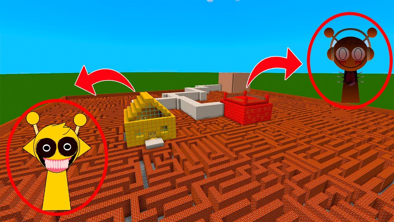 Incredibox Sprunki in NEW Mods Simon and Oren in Maze Gmod Minecraft PE ...