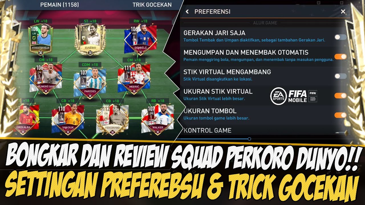REVIEW SQUAD PERKORO DUNYO PREFERENSI & TRICK GOCEKAN FIFA 2022 MOBILE ...