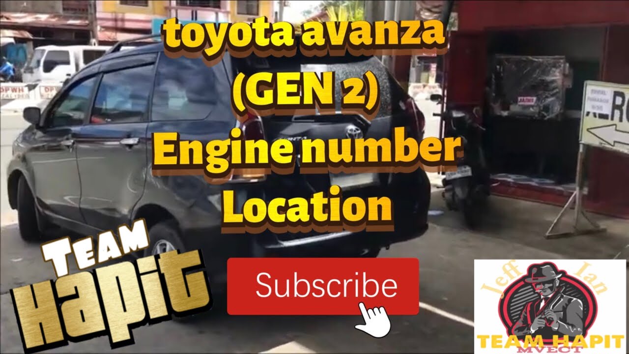 TOYOTA AVANZA (GEN 2) | 2014 ENGINE NUMBER - YouTube