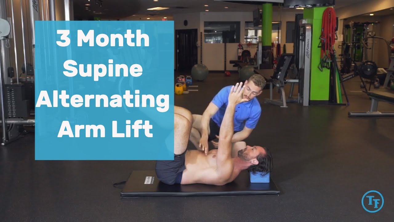How to do a 3 Month Supine Alternating Arm Lift - YouTube