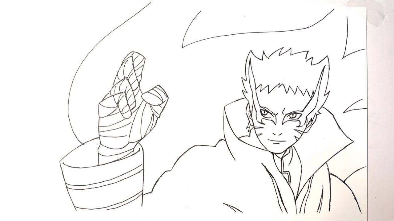 How To Draw Naruto Baryon Mode | Step By Step | Boruto - YouTube