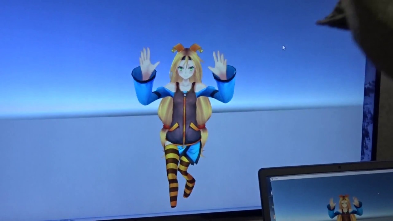 aeroTAP 3D USB + nuiTrack = Uni-Chan - YouTube