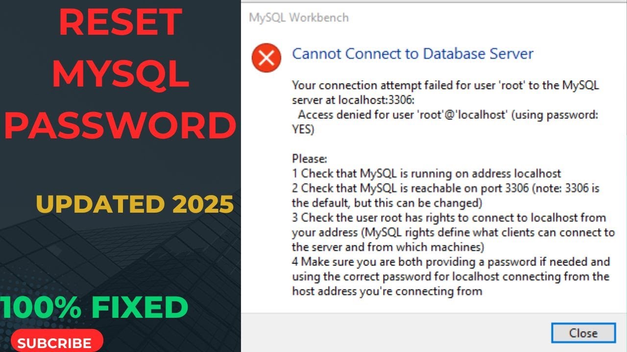 How to Reset MySQL Root Password | 100% Working (2025) - YouTube