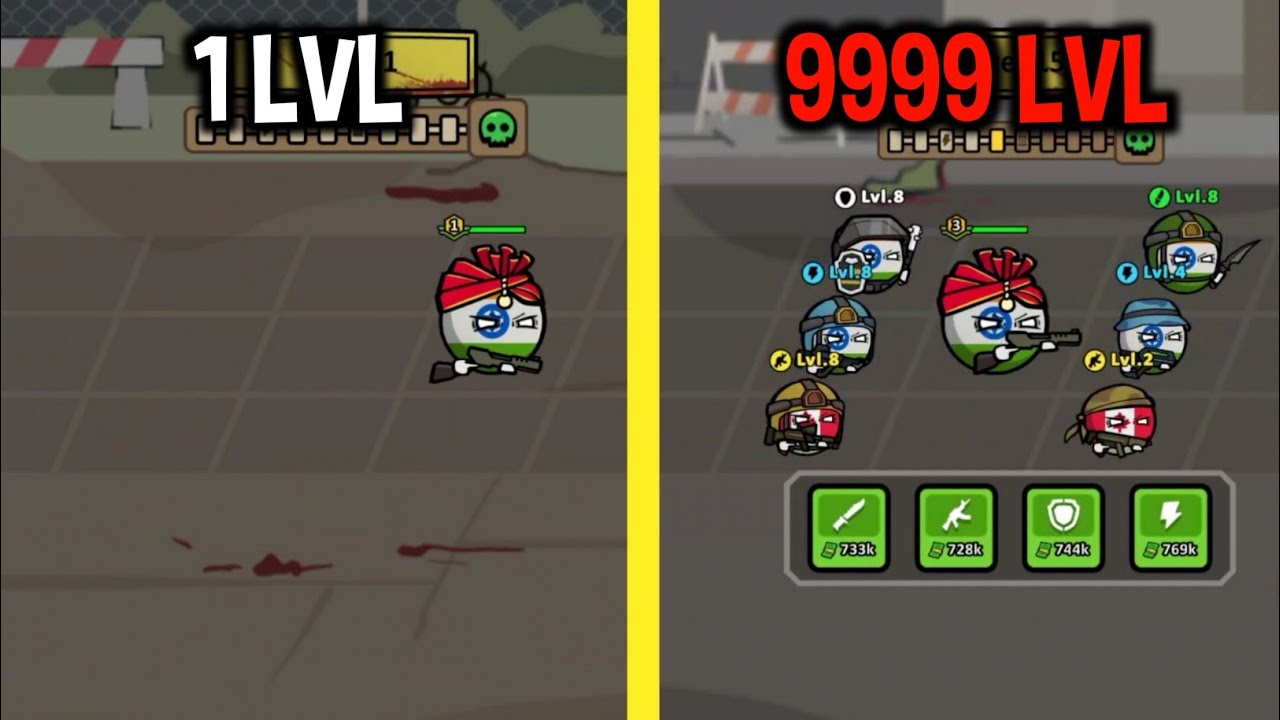 MAX LEVEL in Countryballs - Zombie Attack Game - YouTube