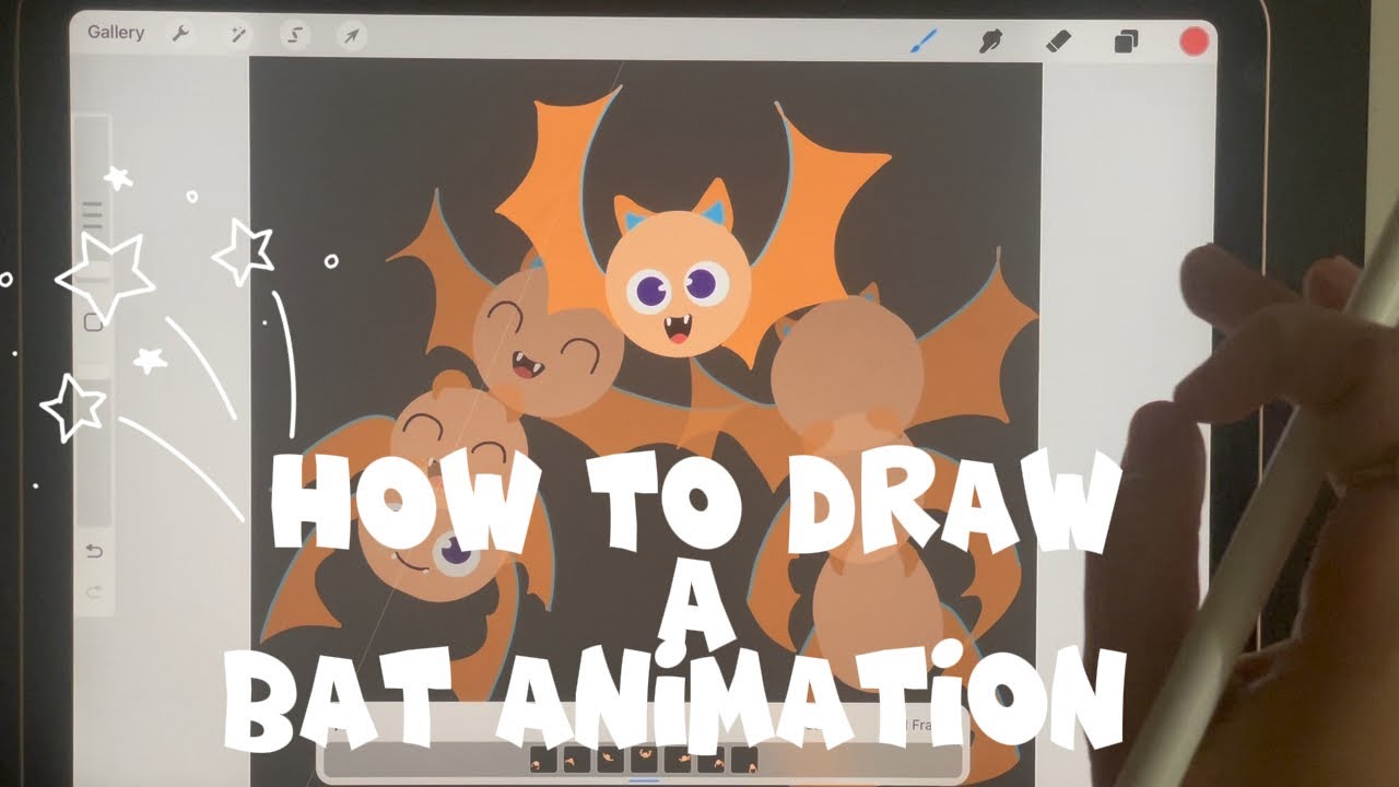 How to draw a bat animation - YouTube