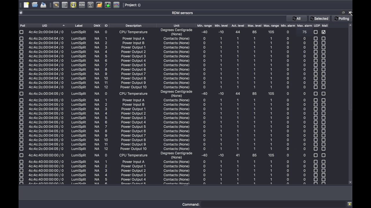 Luminex LumiNet Monitor User Guide (11/12): Advanced RDM Tools - YouTube