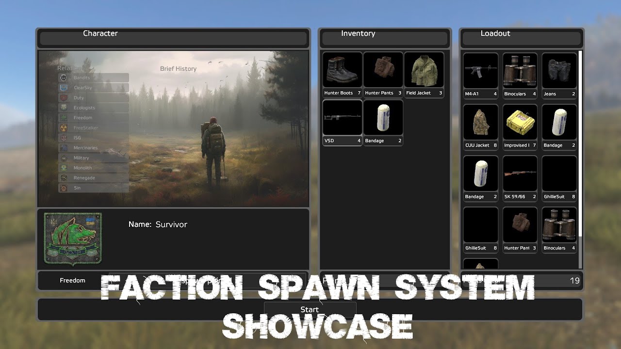 Showcase of a faction spawn system for DayZ - YouTube