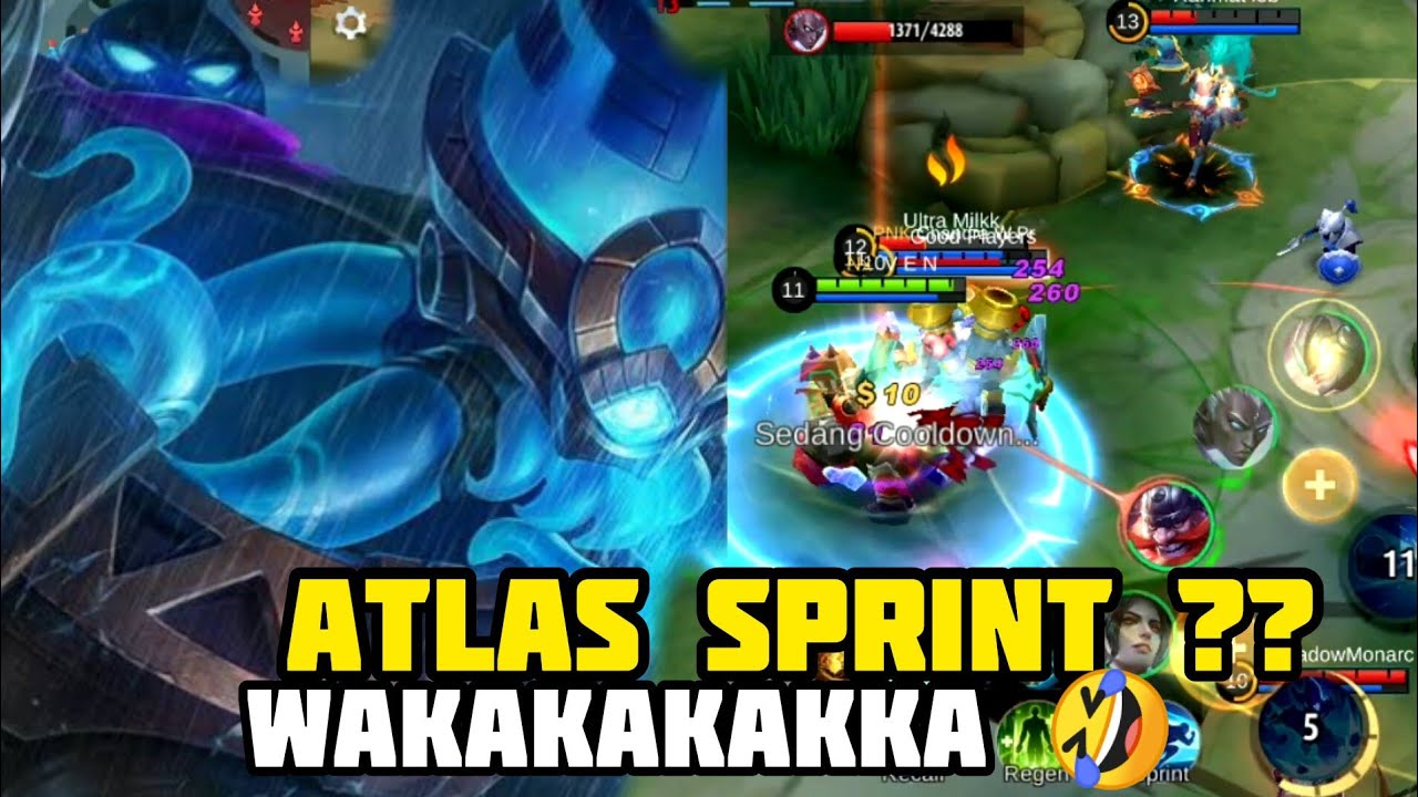 Atlas sprint !! atlas gameplay - mobile legends - YouTube