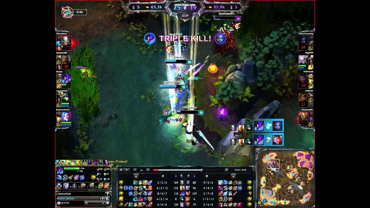 League of Legends - Kha Zix Pentakill baron pit - YouTube