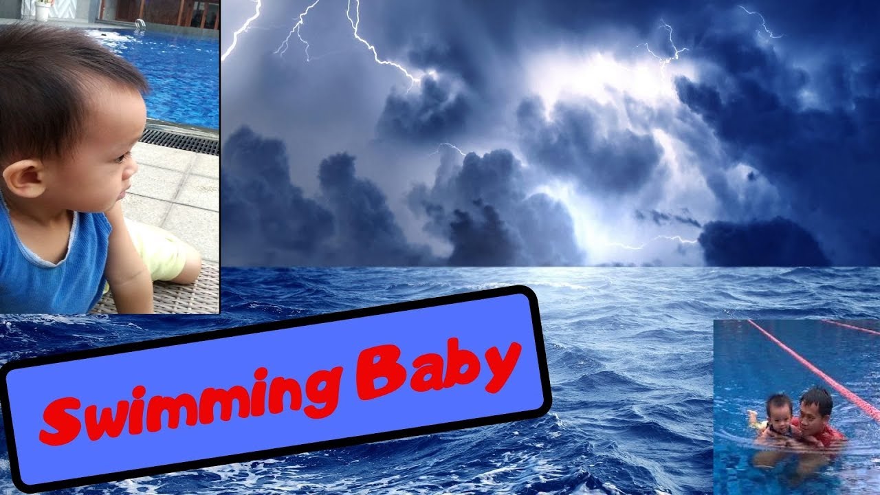 funny baby swimming - baby's first swim class - swimming lesson for ...