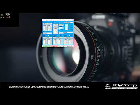 Polycomp scoreboard Overlay software quick tutorial - YouTube