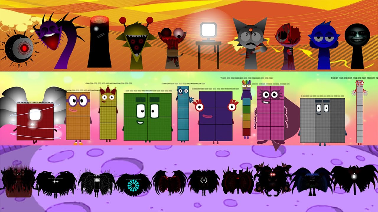 Numberblocks Band Alternative (1UD - 1DD) vs Incredibox Sprunki vs The ...