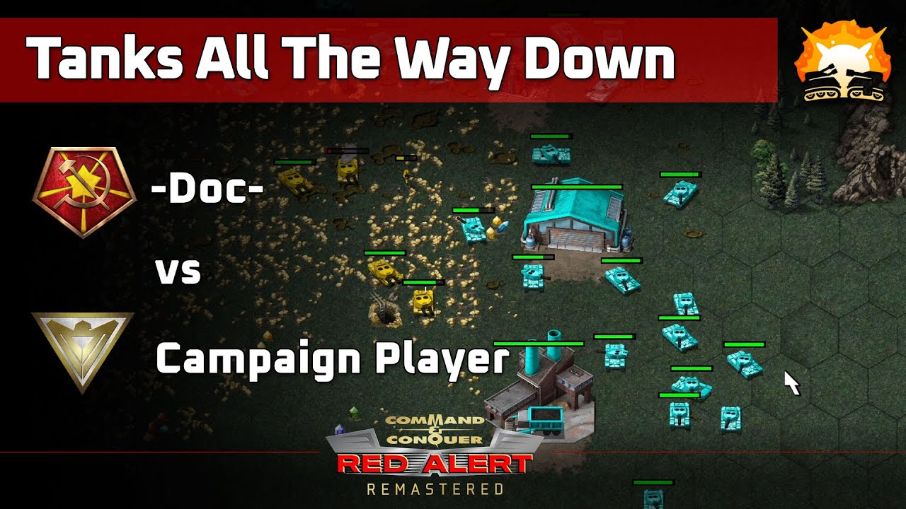 Red Alert Remaster: -Doc- (USSR) vs Campaign Player (England) - Tanks ...