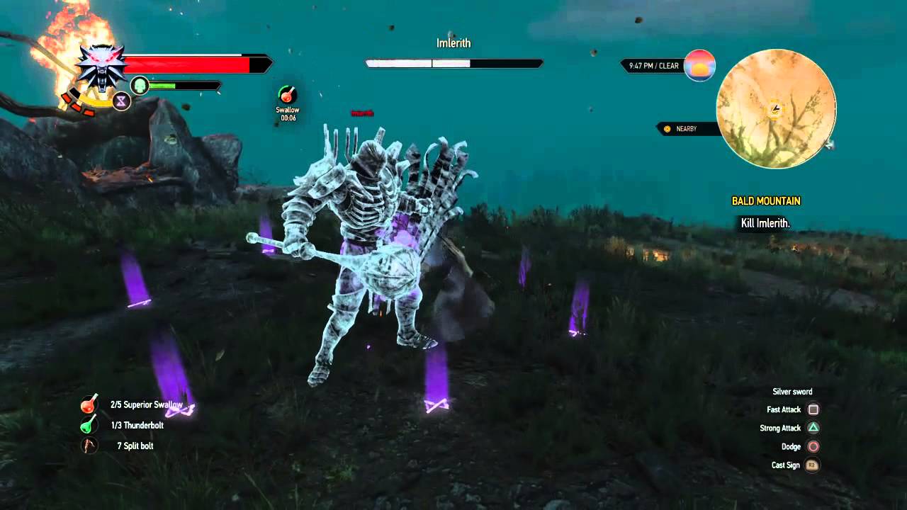 Witcher 3 Imlerith full Boss Fight - YouTube