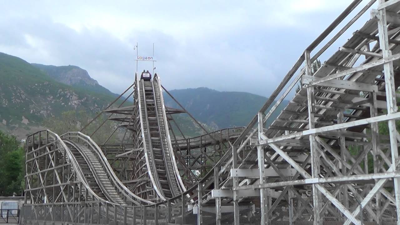 Roller Coaster at Lagoon Amusement Park - YouTube