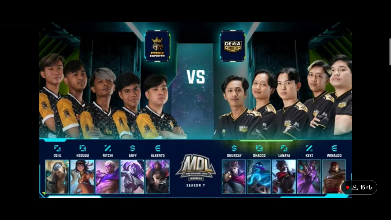 MDL ID S7 ,. PABZ ESPORT VS DEWA UNITED ,GAME 1 - YouTube