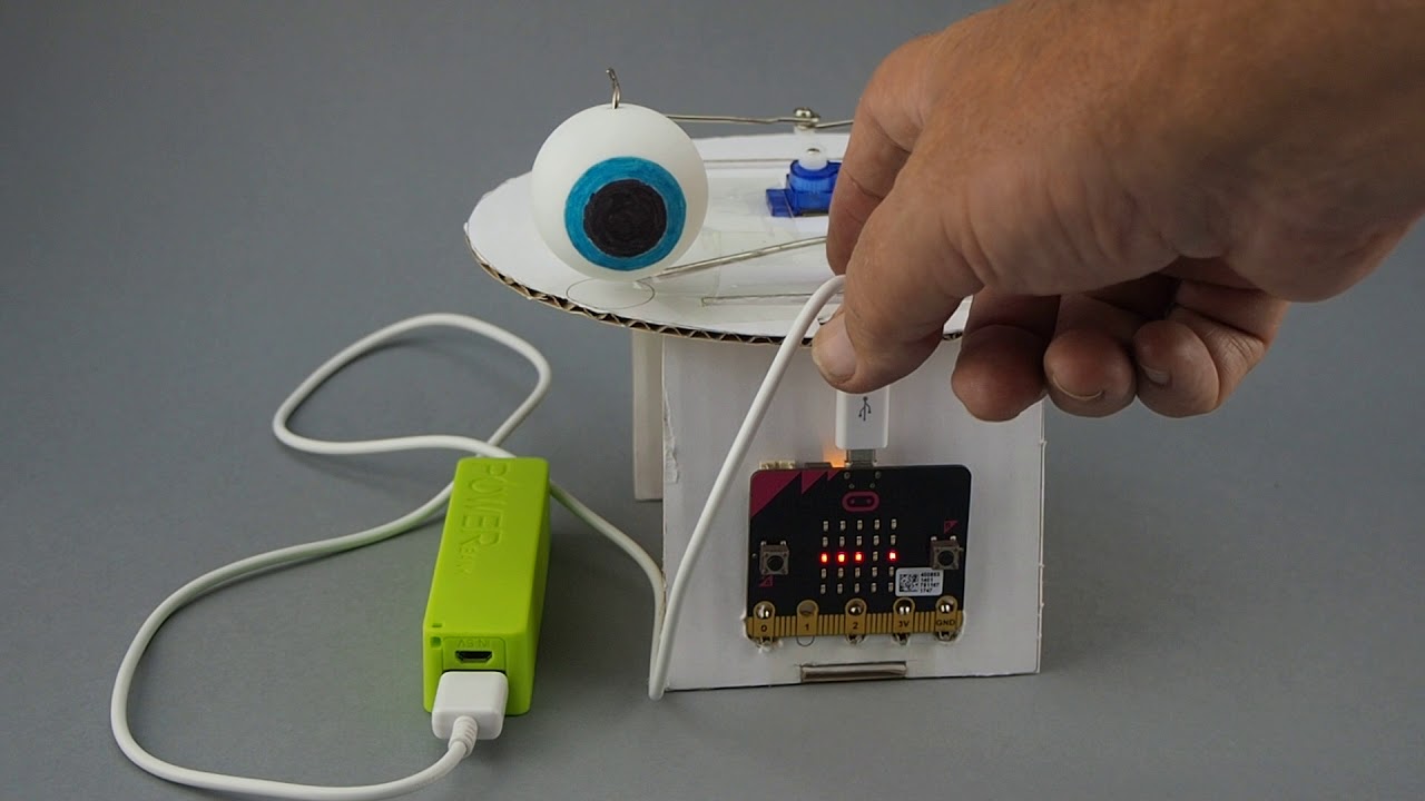 Animatronic head using a BBC micro:bit - YouTube