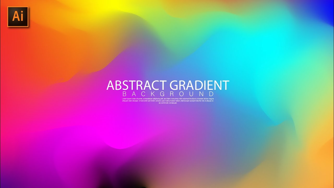 Abstract Gradient Style Background Design in Adobe Illustrator CC - YouTube