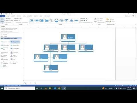 Manually Creating an Organizational Chart on MS Visio - YouTube