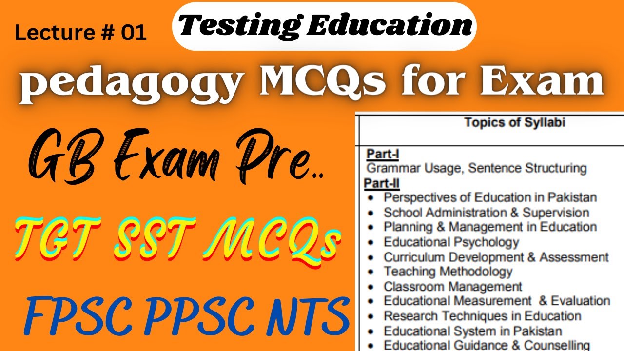 Pedagogy MCQs for FPSC || Pedagogy Teaching || Pedagogy Question and ...