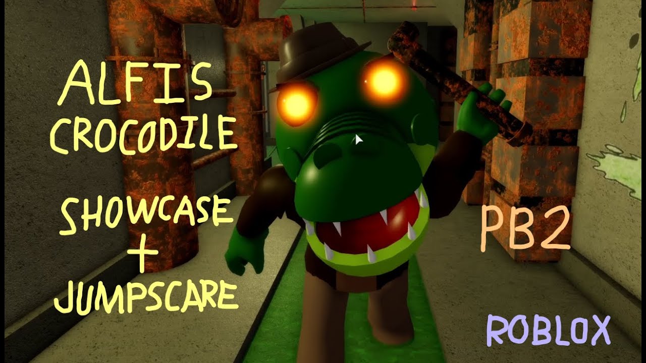 ROBLOX | Alfis Crocodile Skin SHOWCASE + JUMPSCARE in Piggy - YouTube