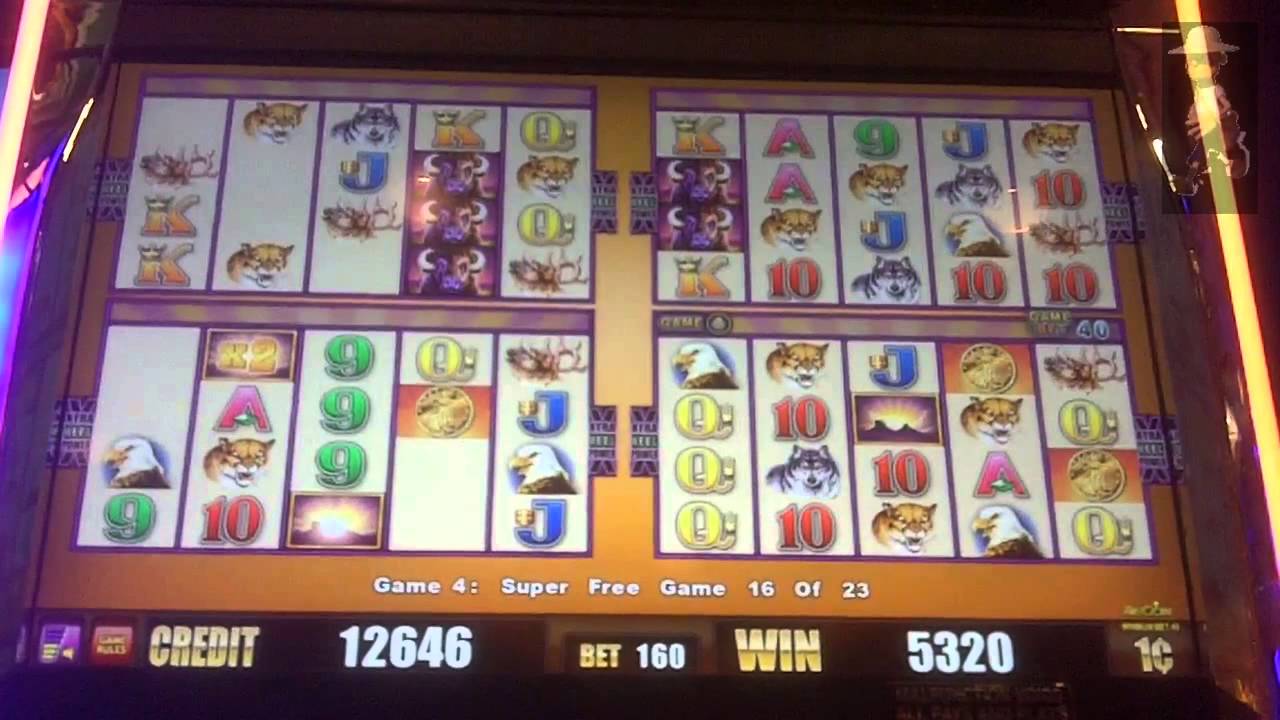 Aristocrat Technologies - Wonder 4 Buffalo Slot Bonus & Line Hit - YouTube
