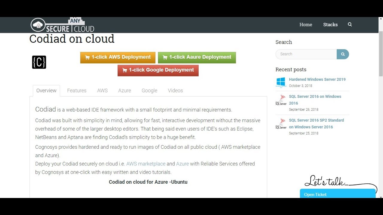 Secured Codiad on Centos- Deploy on Azure , AWS and Google Cloud Platform. - YouTube