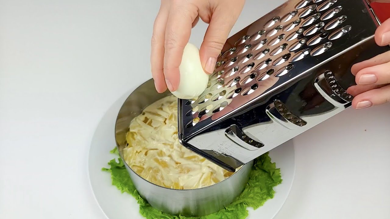 Just grate boiled eggs and add pineapple! You can eat it every day ...