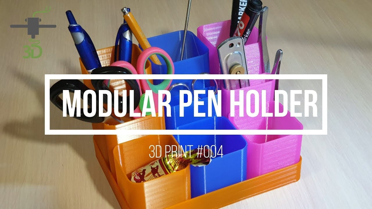004 Modular pen holder - YouTube