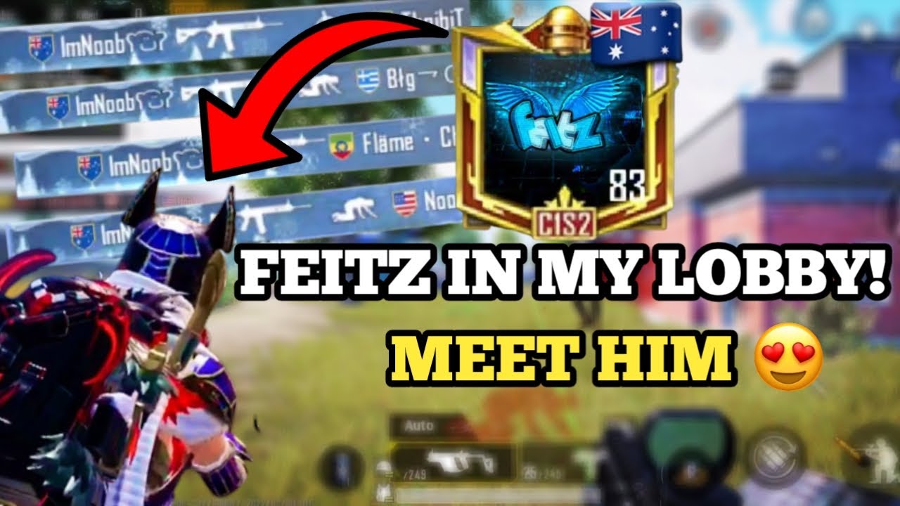 Feitz IN MY LOBBY!! 😱 | WANTED TO MEET HIM 😍 | @Feitzz | BGMI & PUBG ...