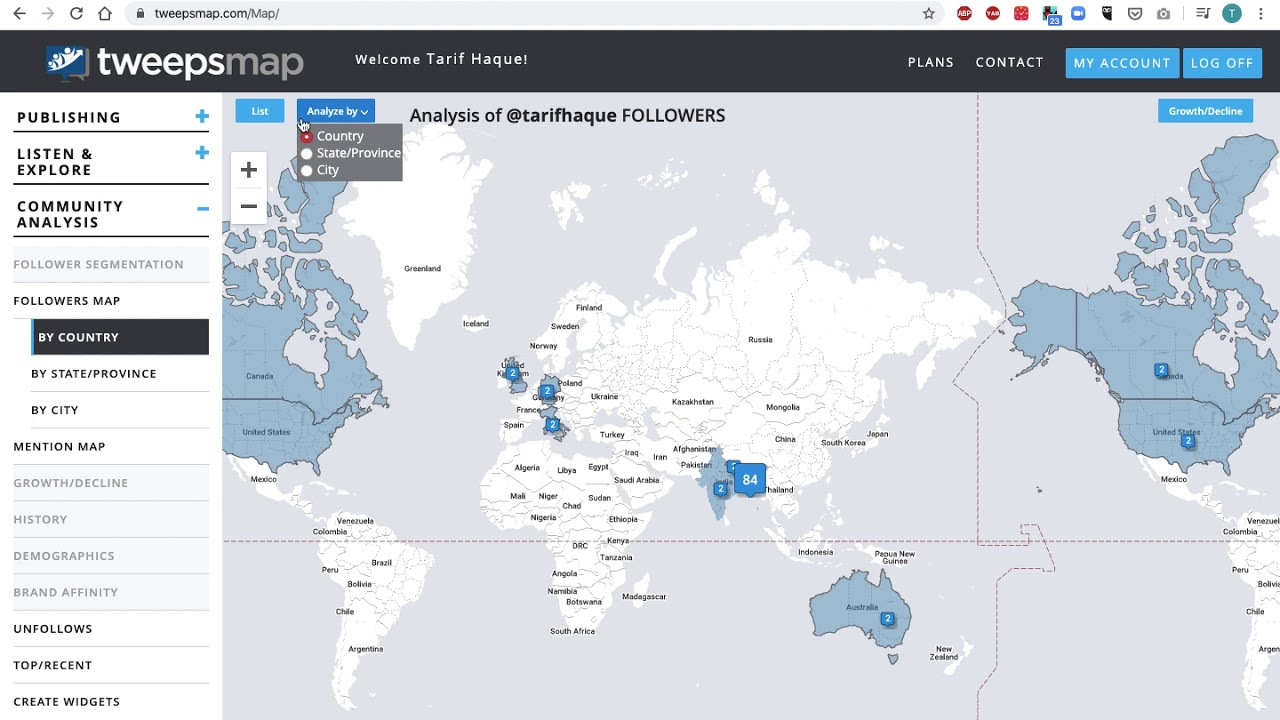 How to Map the Location of your Twitter Followers (No Audio) - YouTube
