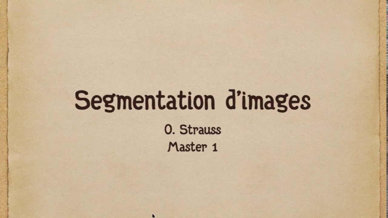 Cours de traitement d’images : Principe de segmentation d'images - YouTube