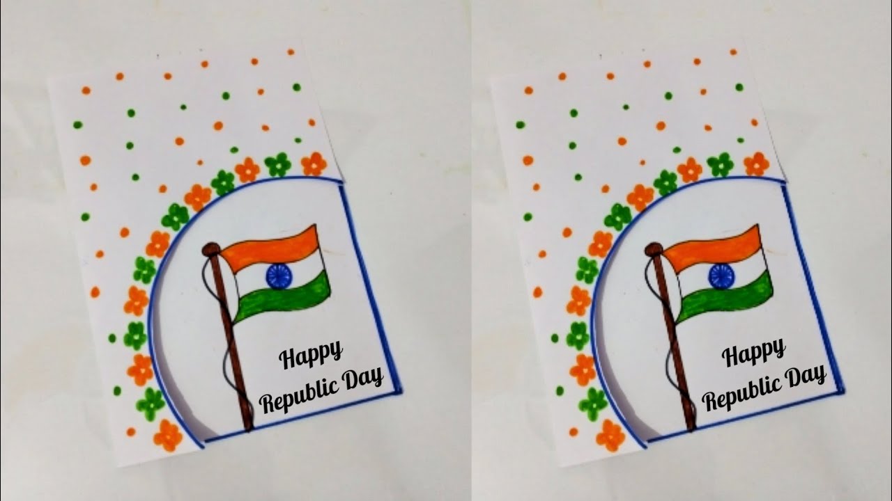🥰 Last Minute Republic Day Greeting Card 2023 • Republic Day Card • How ...