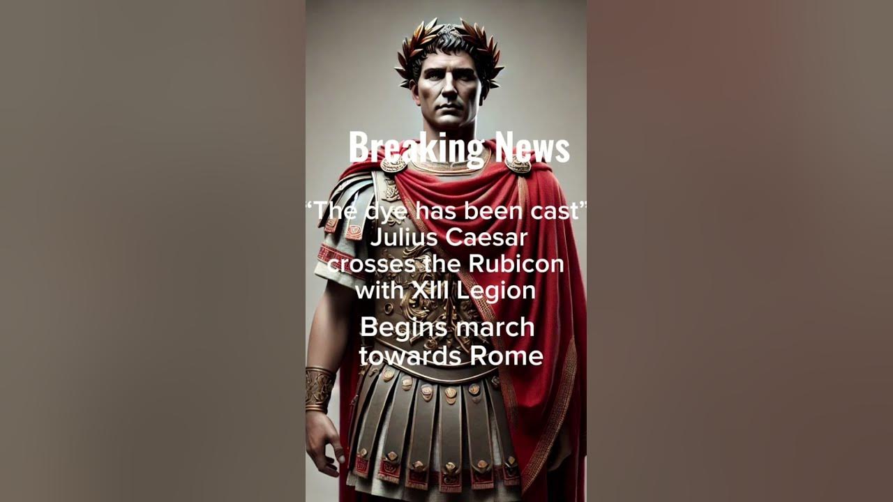 Breaking Julius Caesar crosses the Rubicon #rome #caesar #history - YouTube