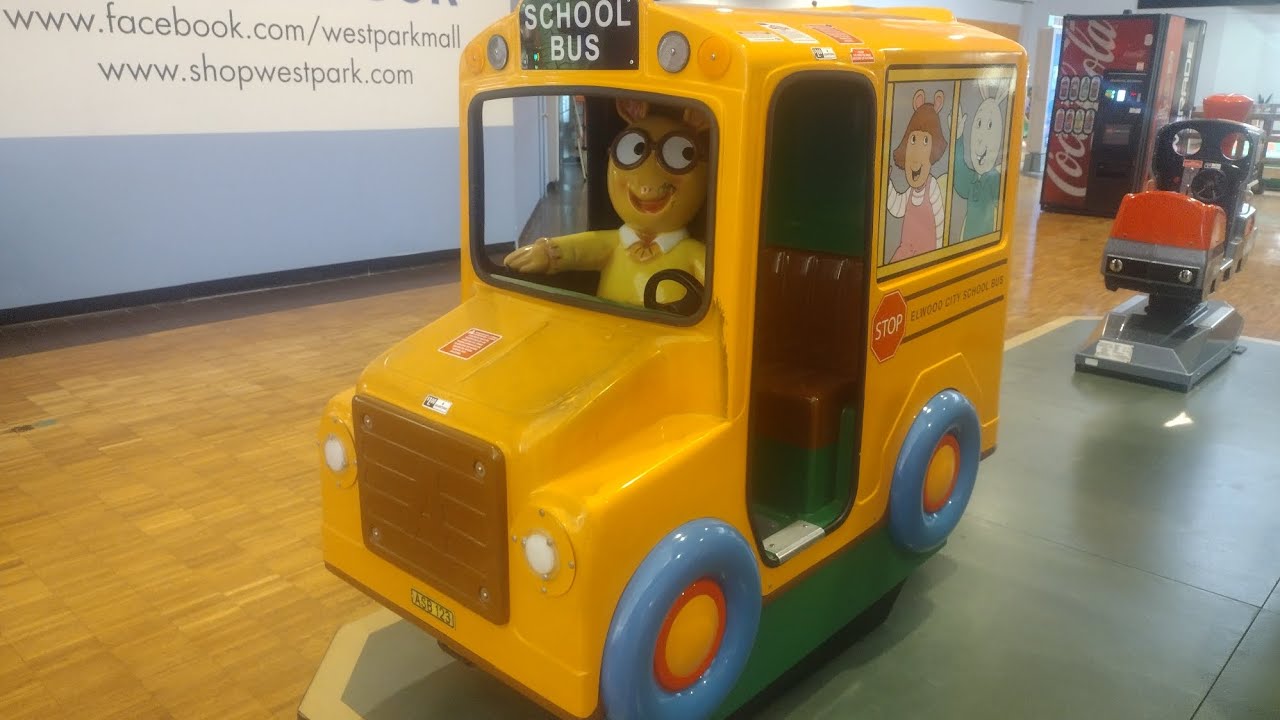 Jolly Roger Arthur School Bus Kiddie Ride (with Little Monsters School ...