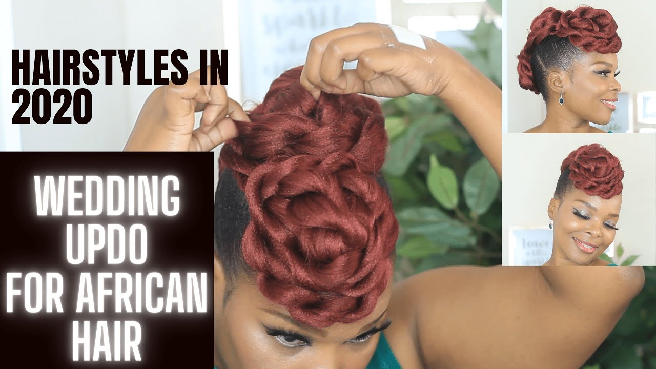 TWIST OUT FAUX MOHAWK UPDO | RED HAIR | HAIRSTYLE FOR OFFICE WORK - YouTube