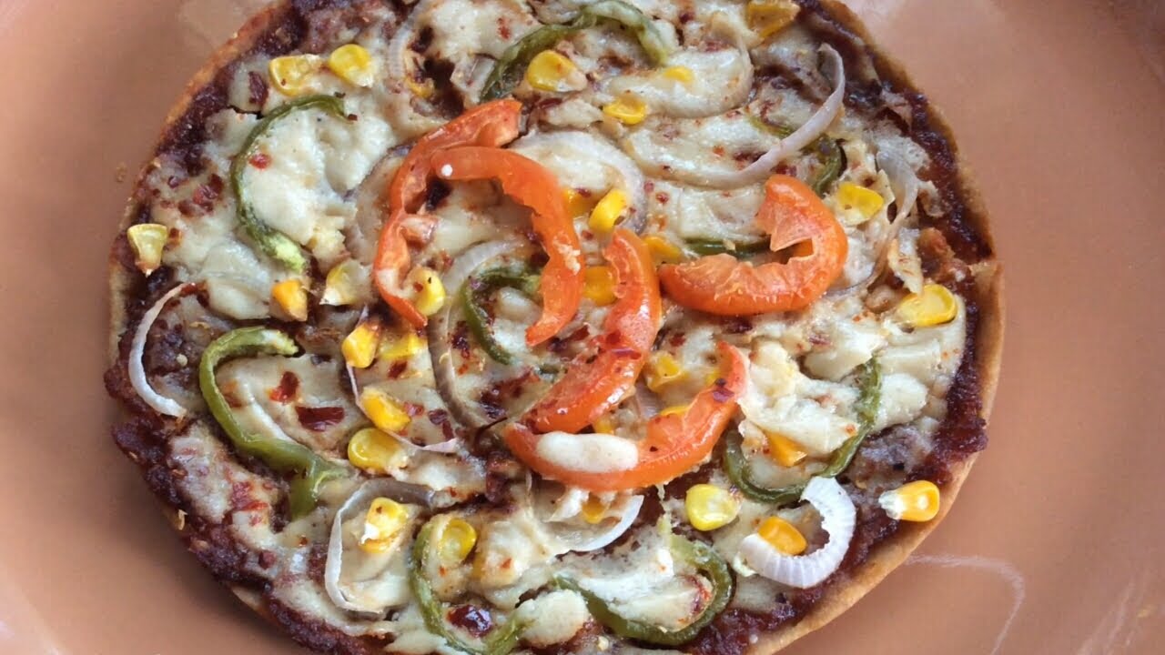 No Cheese, No oven, homemade Pizza - YouTube