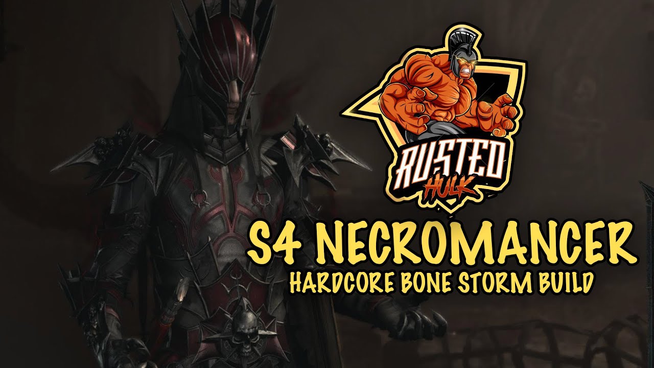 D4 Season 4 Necromancer Hardcore Bone Storm Build - YouTube