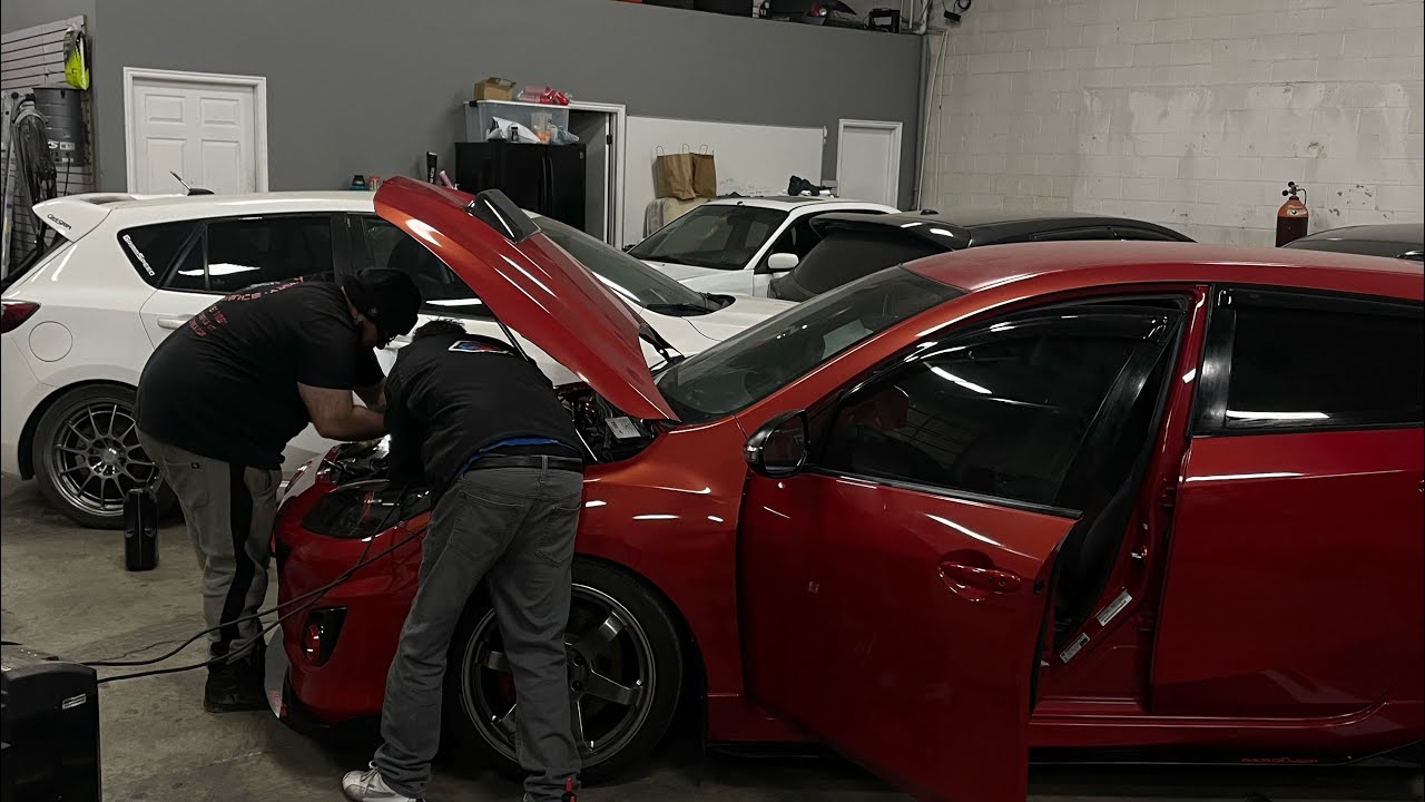 Mazda Speed 3 Built Motor First Start up - YouTube