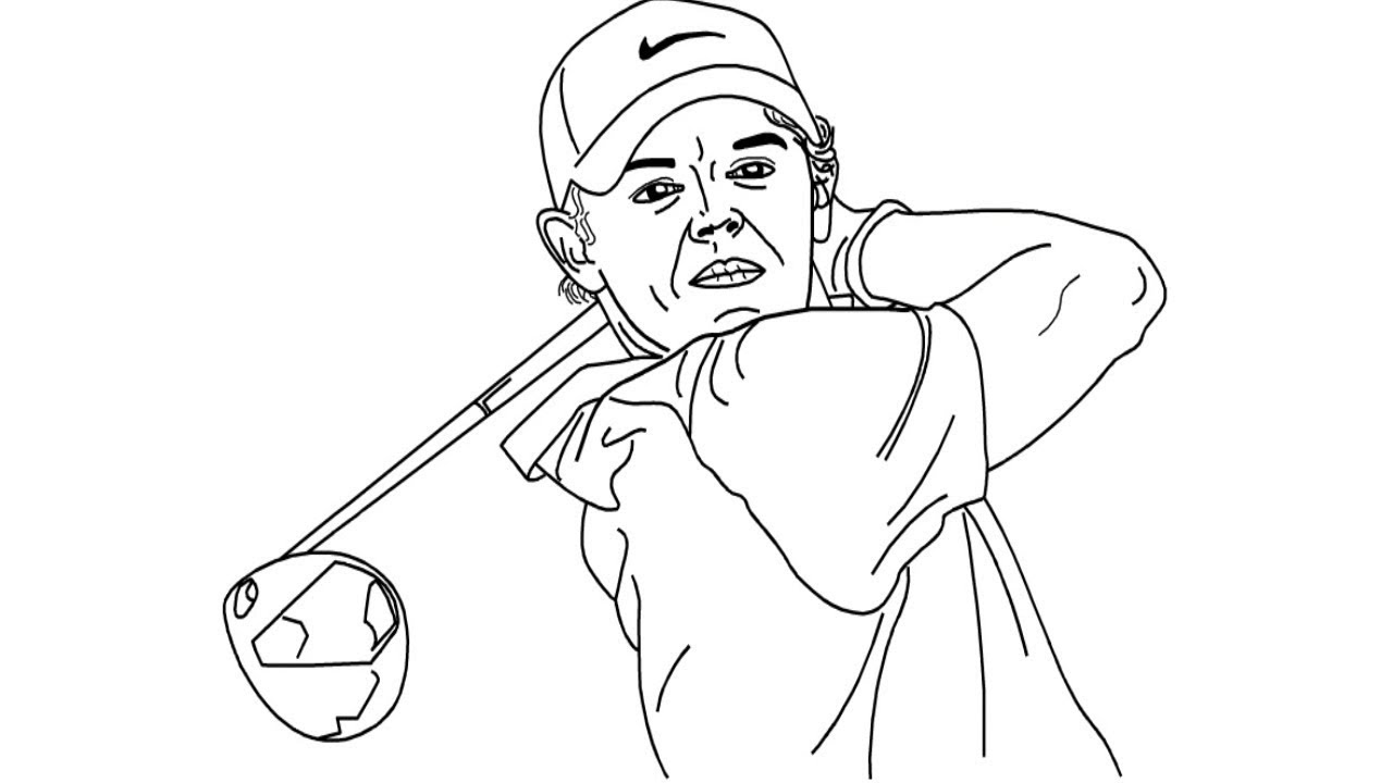 How to draw Rory McIlroy face || European golfer Rory McIlroy face ...