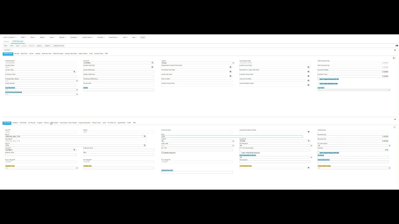 Inbound Receiving - Infor WMS - YouTube