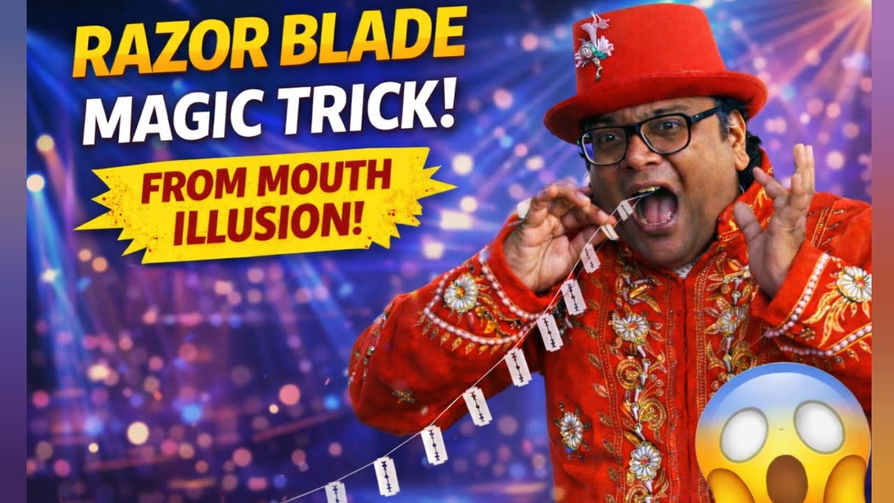 Razor Blade Magic Trick 😱☠️🪄 | The Magician Raaz - YouTube