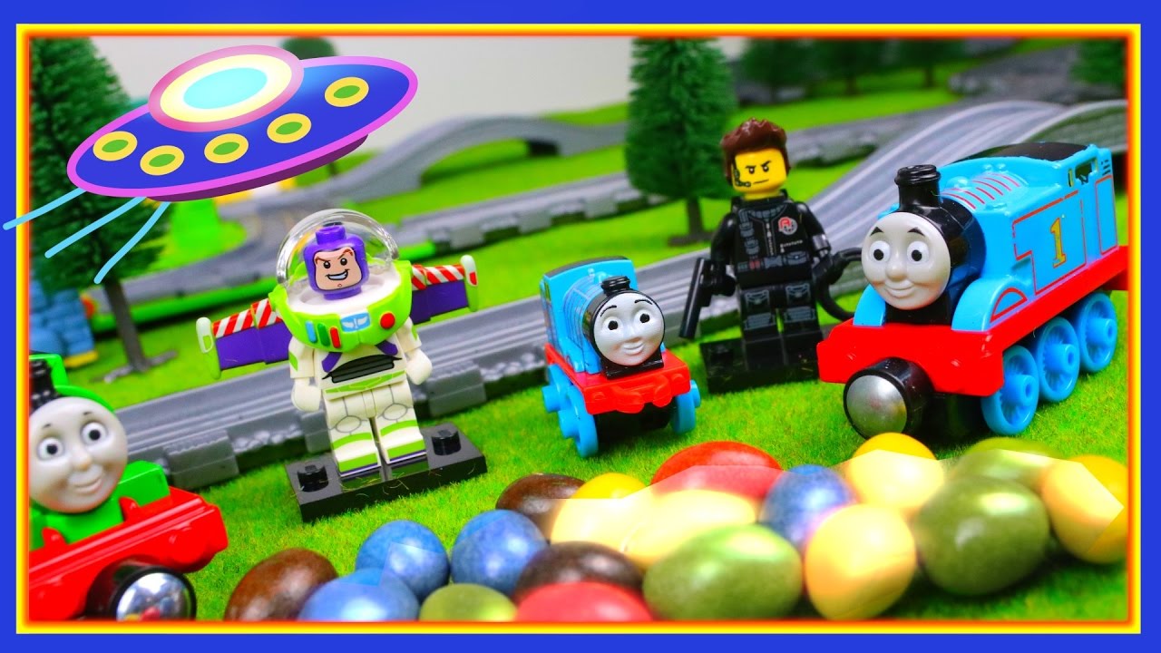 Trains for children video Thomas & friends Toy Cartoon UFO & surprise ...