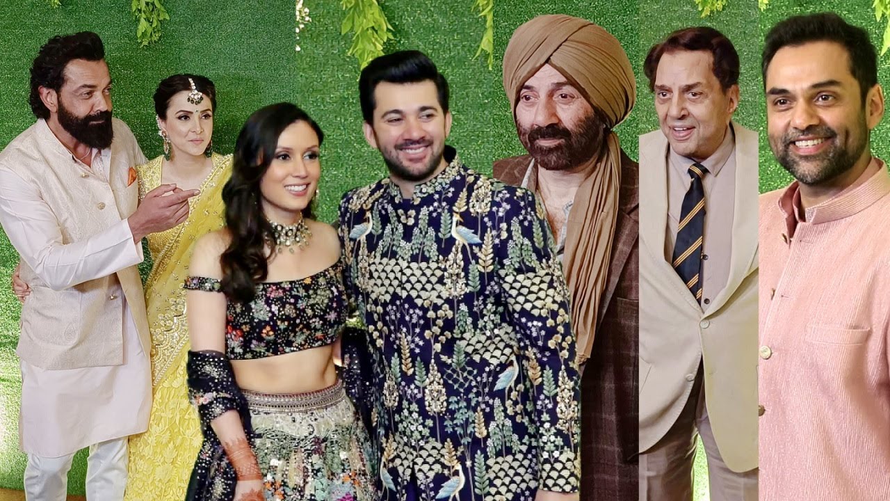 Sunny Deol Son Karan Deol Sangeet Ceremony | Dharmendra, Abhay, Bobby ...