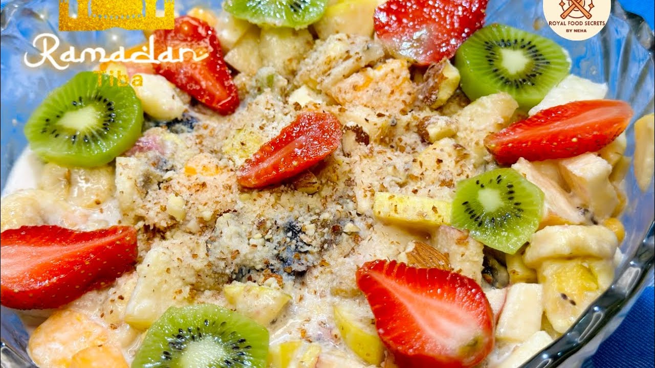 fruit cream chat|| #107 easy and delicious||iftar special 2024||fruit ...