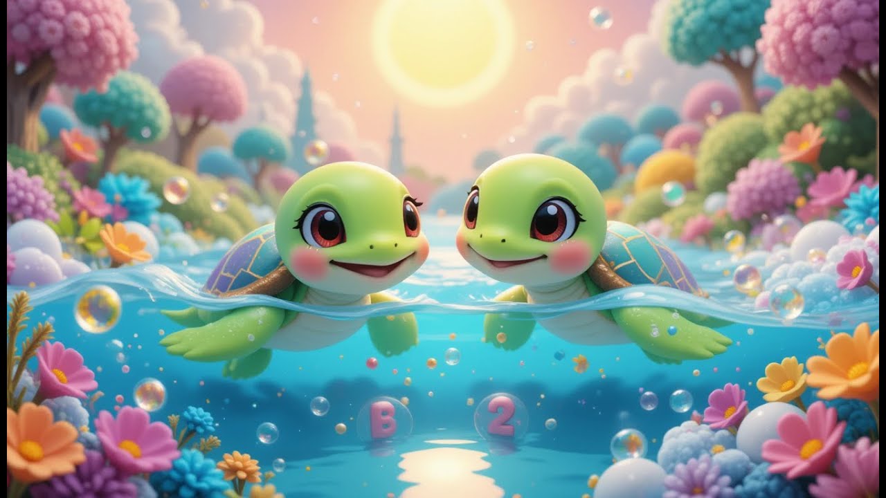 Turtle Counting Song | Learn Numbers with Cute Turtles for Kids | Fun ...