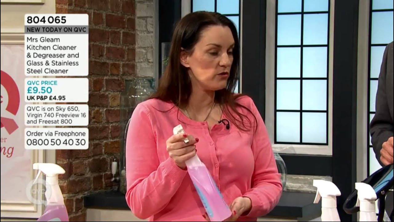QVC Mrs Gleam Kitchen Cleaner & Degreaser Demo - YouTube