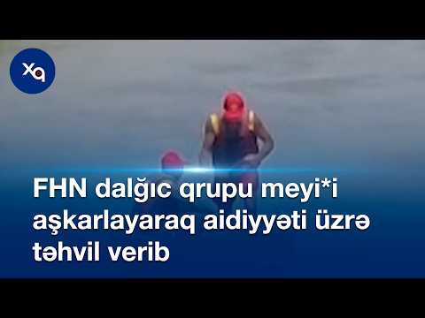 FHN dalğıc qrupu meyi*i aşkarlayarq aidiyyəti üzrə təhvil verib