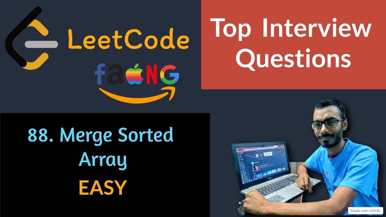Merge Sorted Array Leetcode Top Interview Questions Playlist